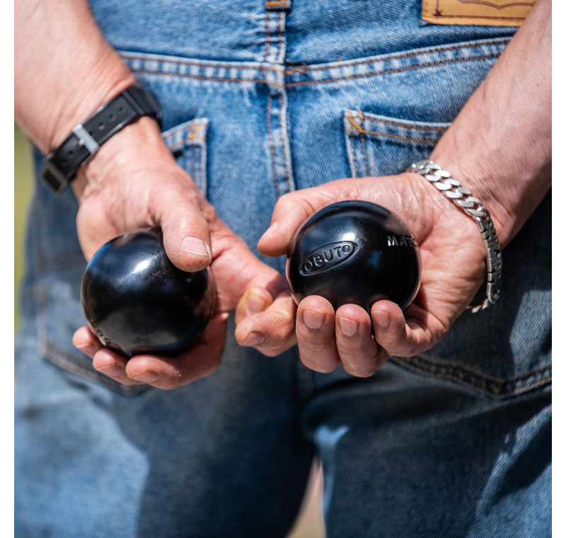 Obut Match+ Riefelung 0, die Pétanque-Kugel mit Dämpfung